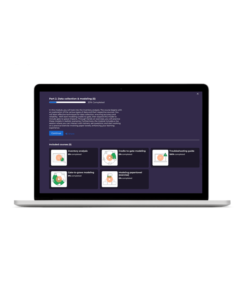 Online course on-demand: Effective LCA with SimaPro Craft